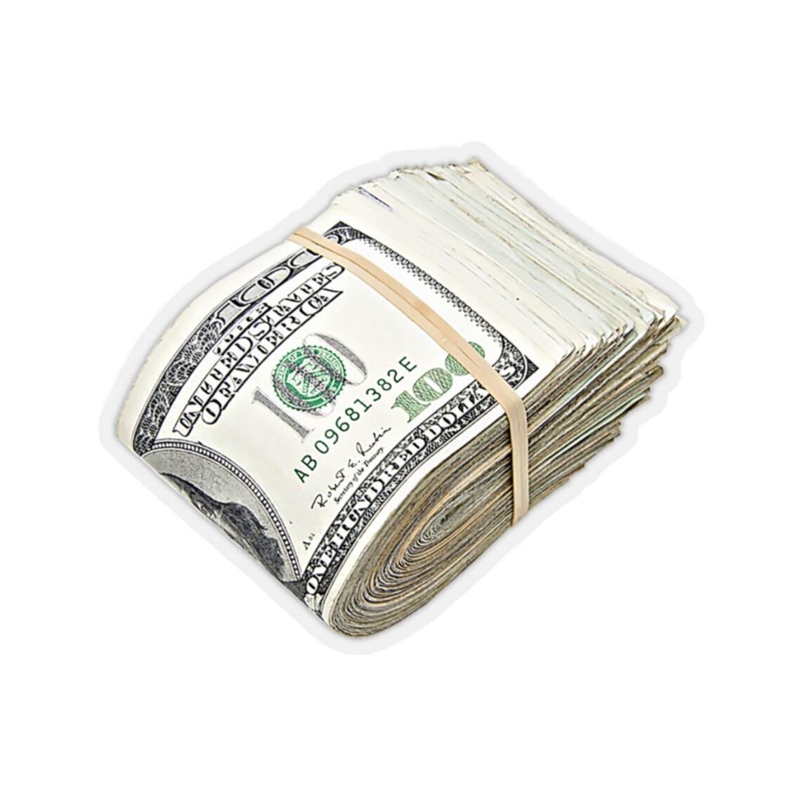 Banded Money Stack Sticker - Etsy