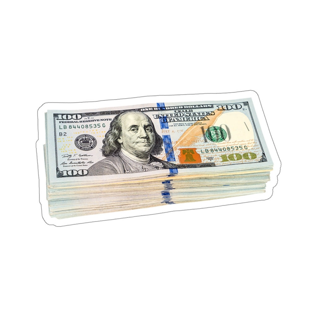 Stack of Hundred Dollar Bills Money Sticker - Etsy