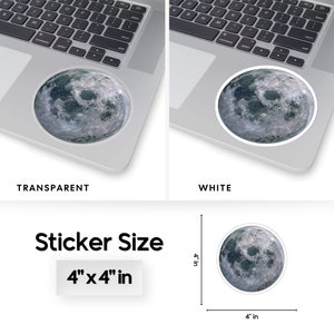 Illuminating Moon Space Sticker - Etsy