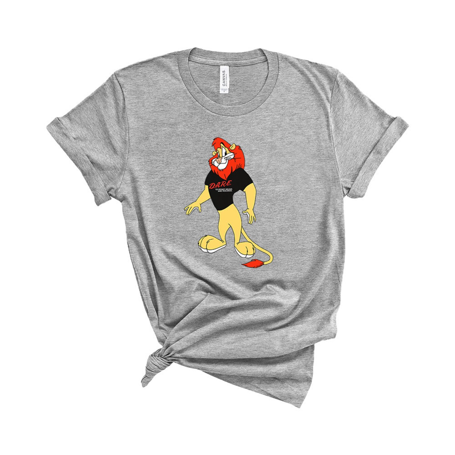 Daren the Lion DARE Mascot T-Shirt - Dare Program Graphic Tee - Chemise ...