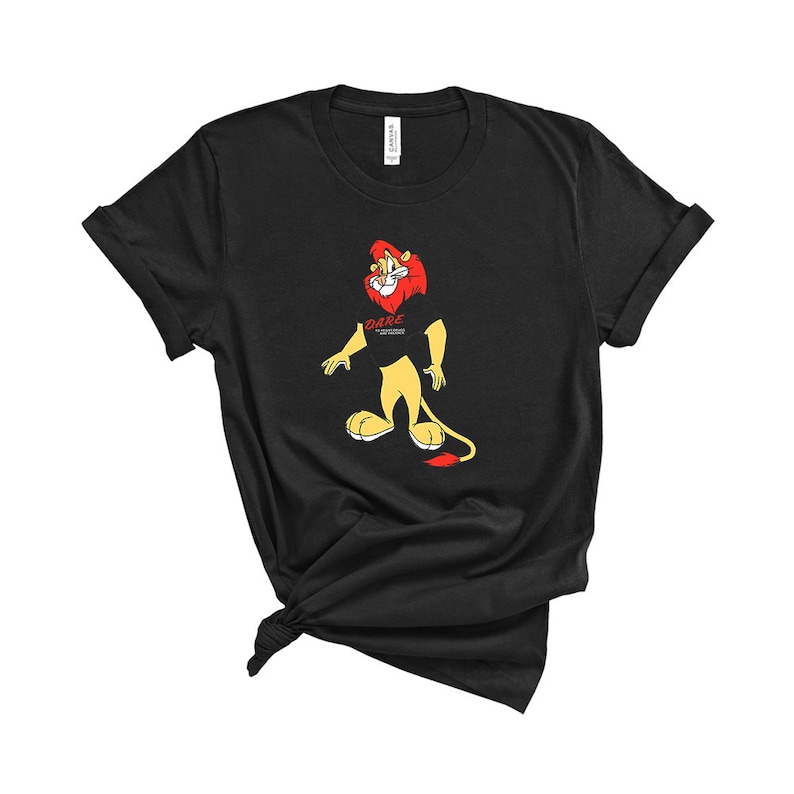 Daren the Lion DARE Mascot T-shirt DARE Program Graphic Tee Throwback ...