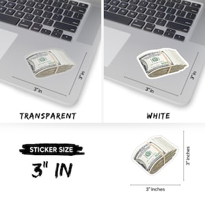 Rubber Banded Money Stack Sticker - Kiss Cut Sticker - Etsy