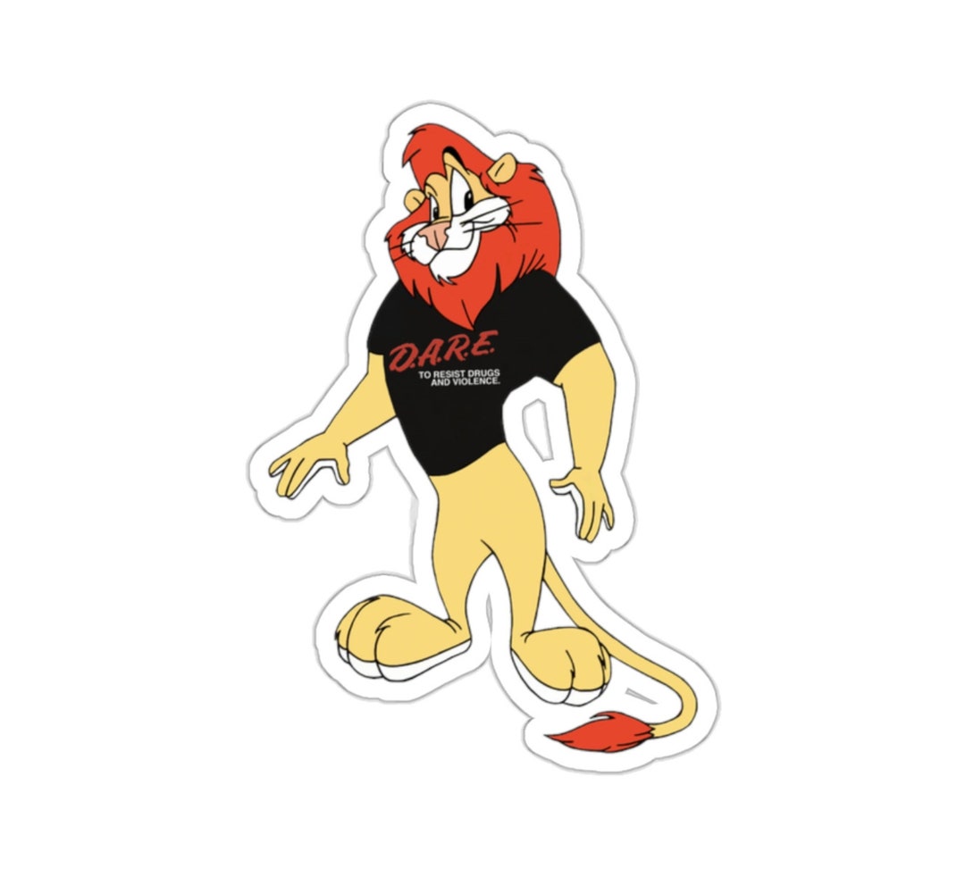 Daren the Lion DARE Program Mascot Kiss-cut Sticker - Etsy