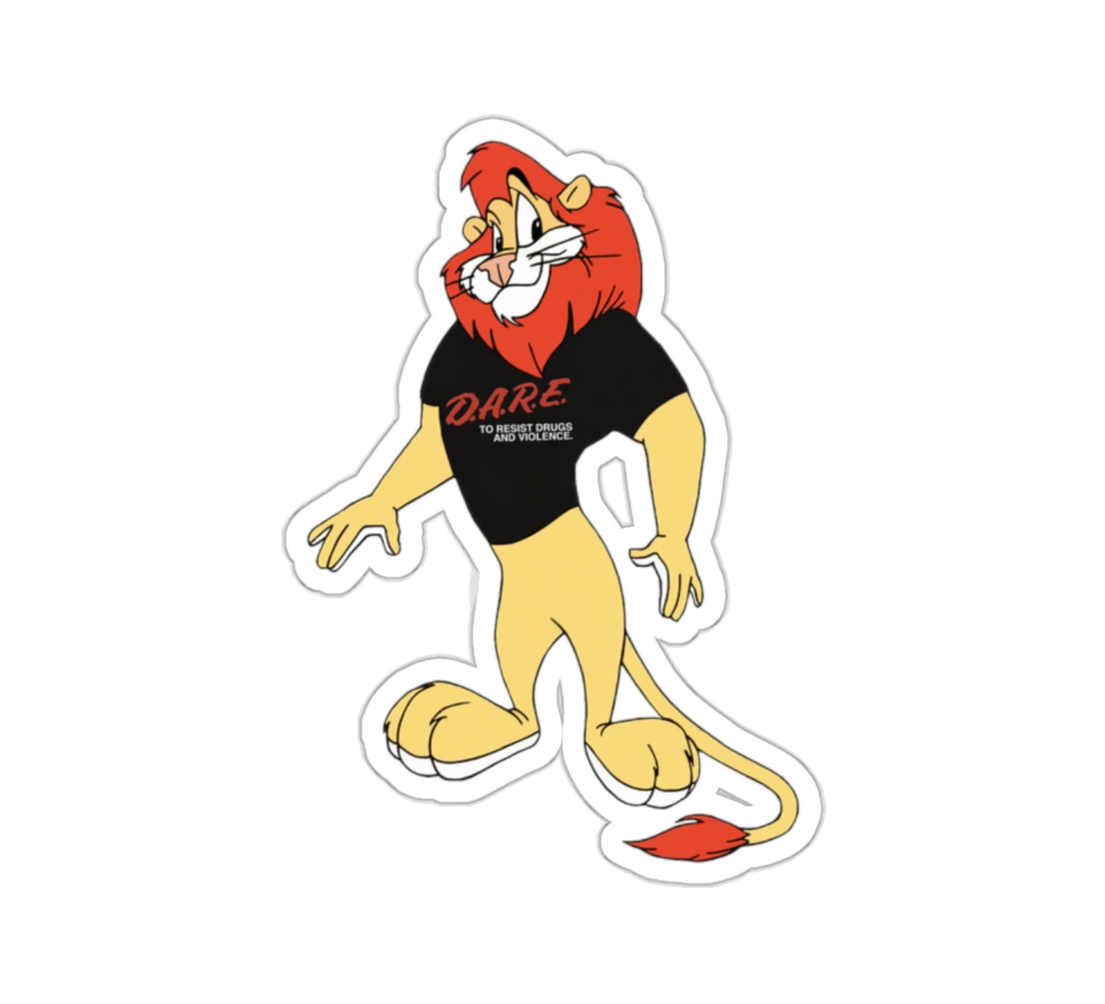 Daren the Lion DARE Program Mascot Kiss-cut Sticker - Etsy