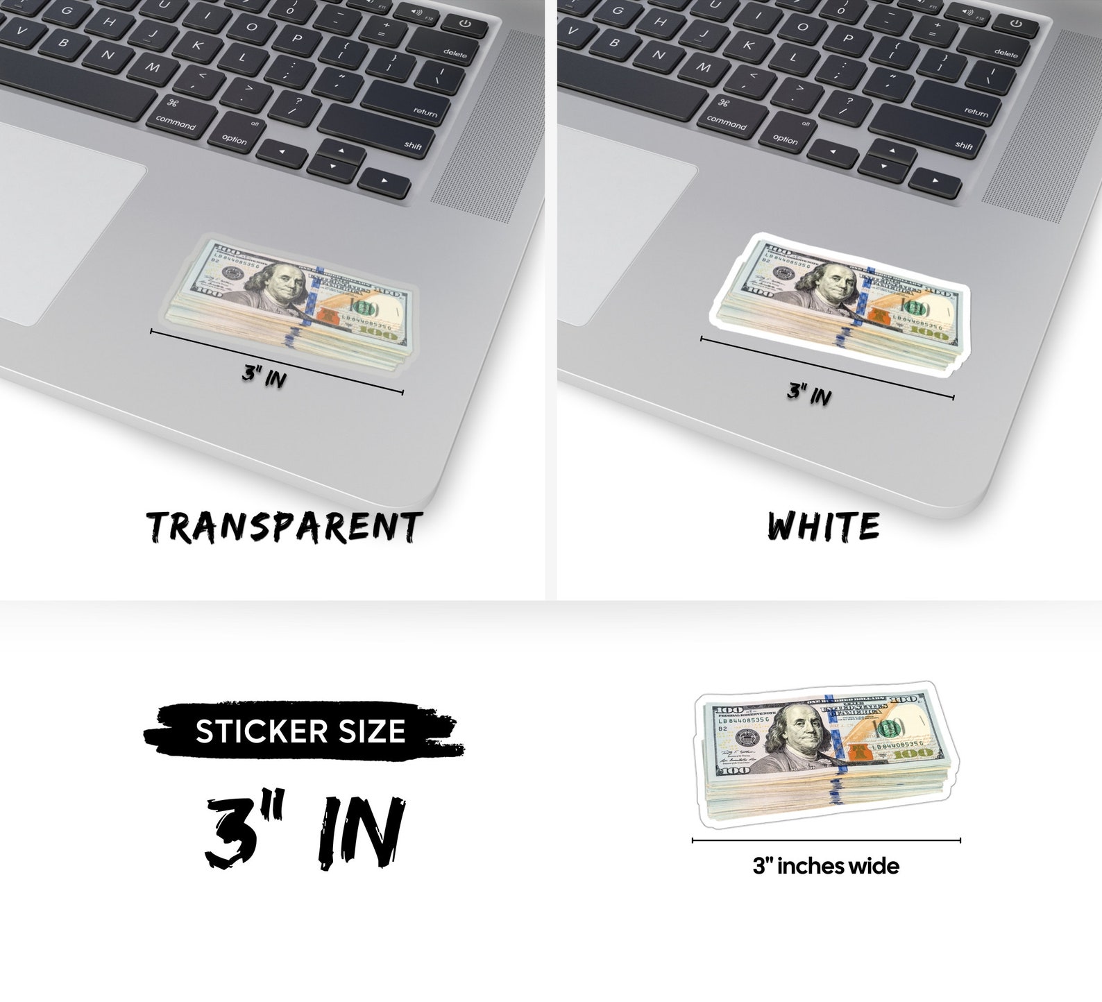 Stack of Hundred Dollar Bills Money Sticker - Etsy