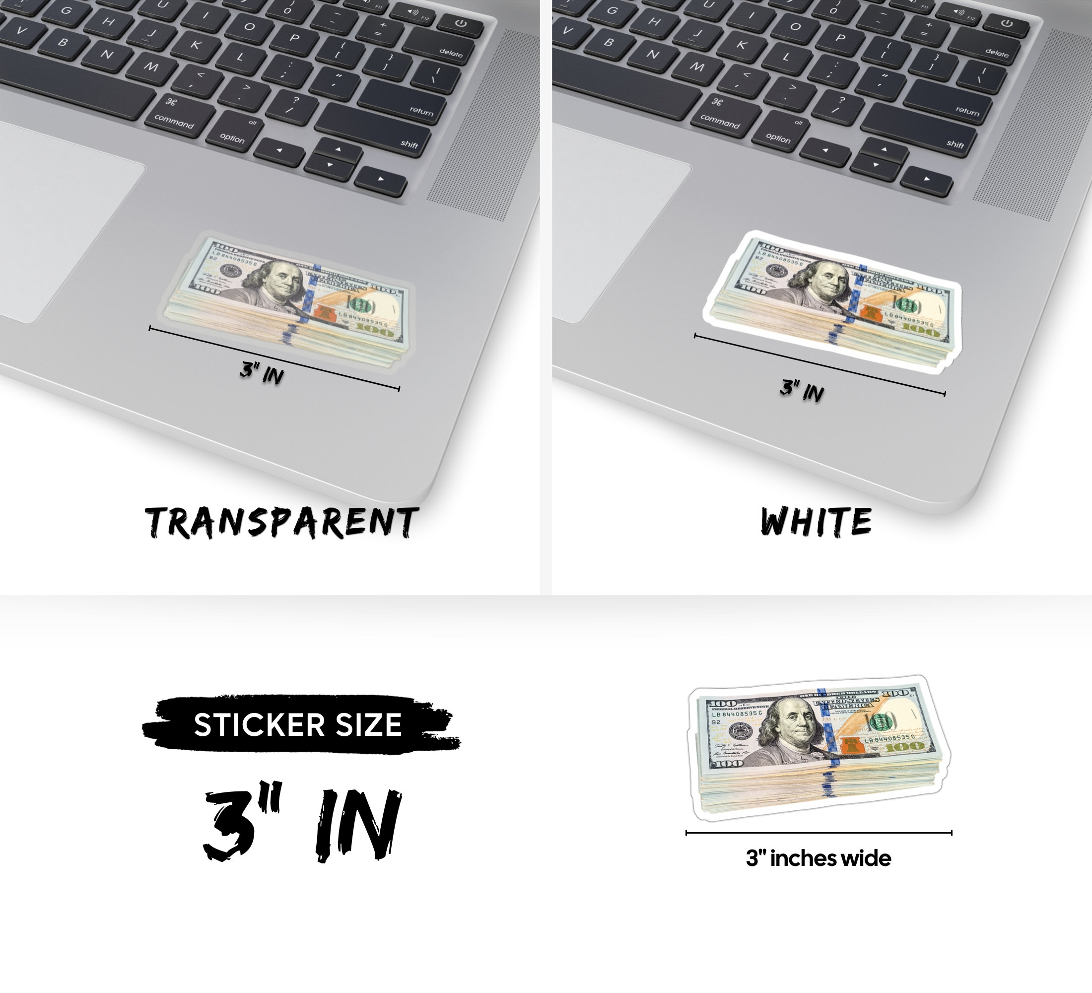 Stack of Hundred Dollar Bills Money Sticker - Etsy