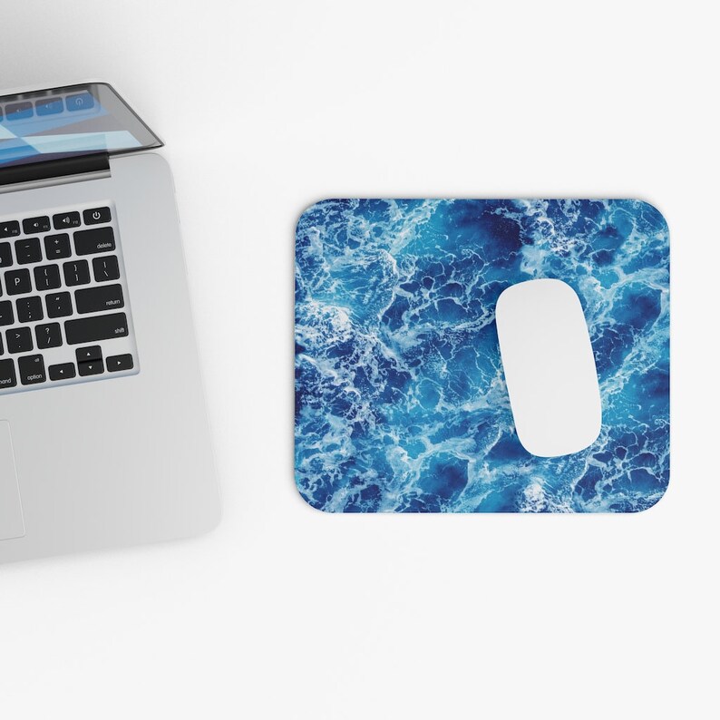 Deep Blue Ocean Water Waves Mousepad - Etsy