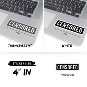 CENSORED Kiss-cut Sticker - Etsy