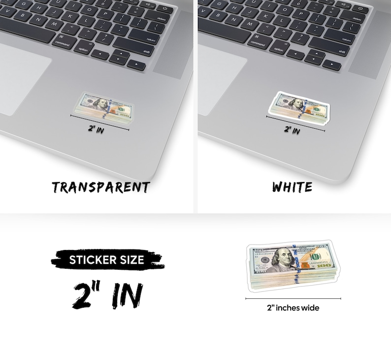 Stack of Hundred Dollar Bills Money Sticker - Etsy