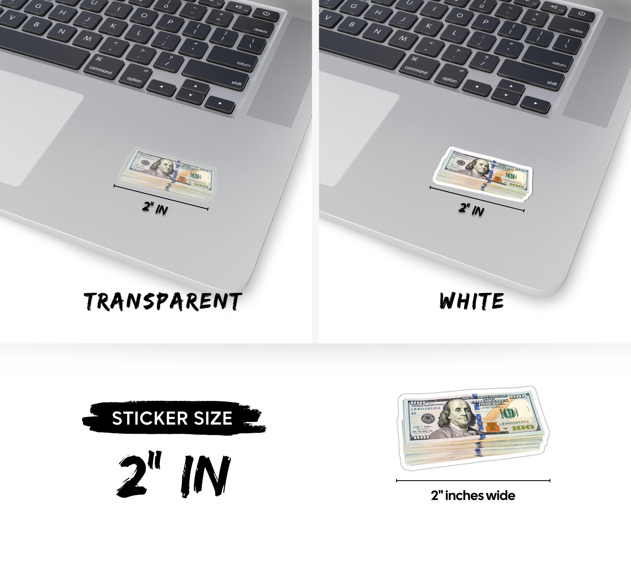 Stack of Hundred Dollar Bills Money Sticker - Etsy