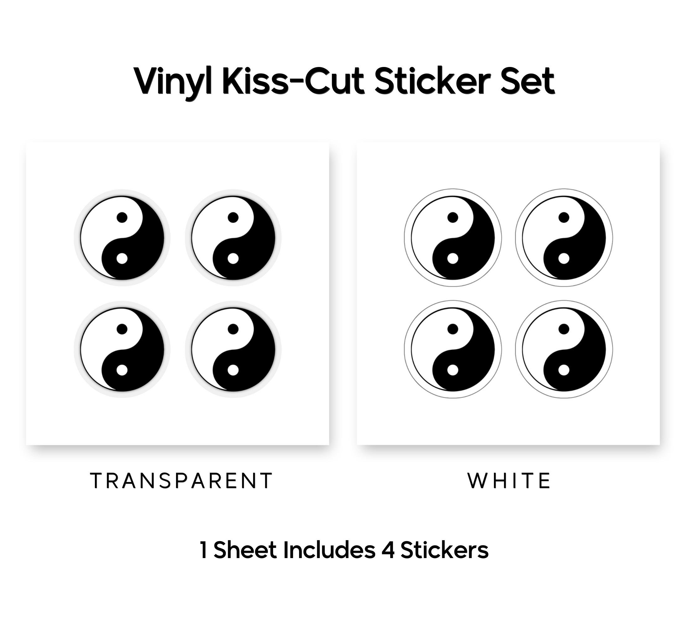 Ying Yang Symbol Stickers Premium Vinyl Kiss-cut Sticker Set - Etsy