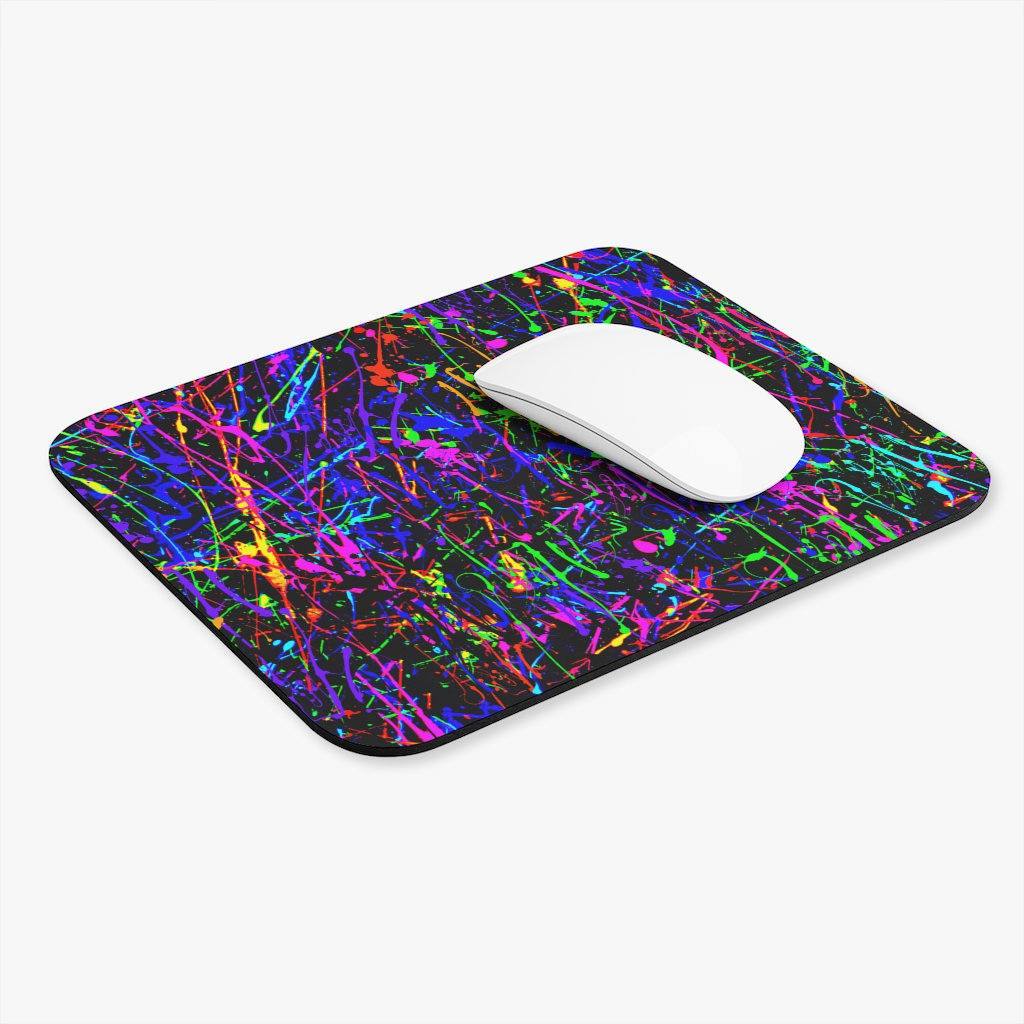 Neon Paint Splatter Mousepad - Etsy