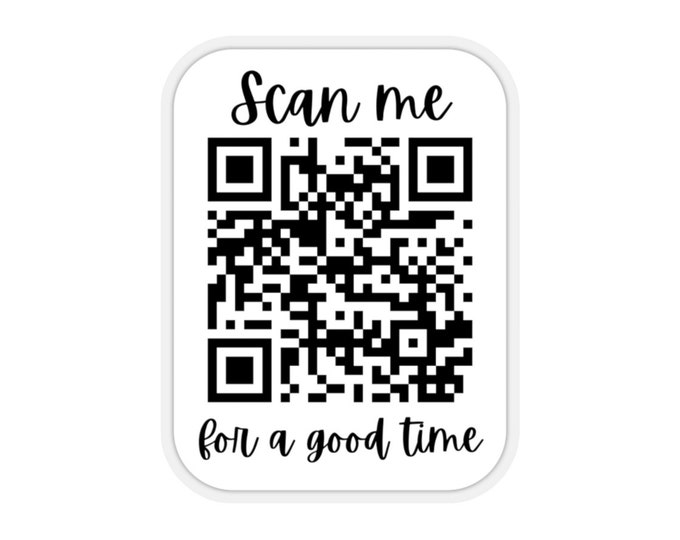 Custom Snapchat Bitmoji Snapcode QR Scan Stickers Premium Vinyl Kiss ...