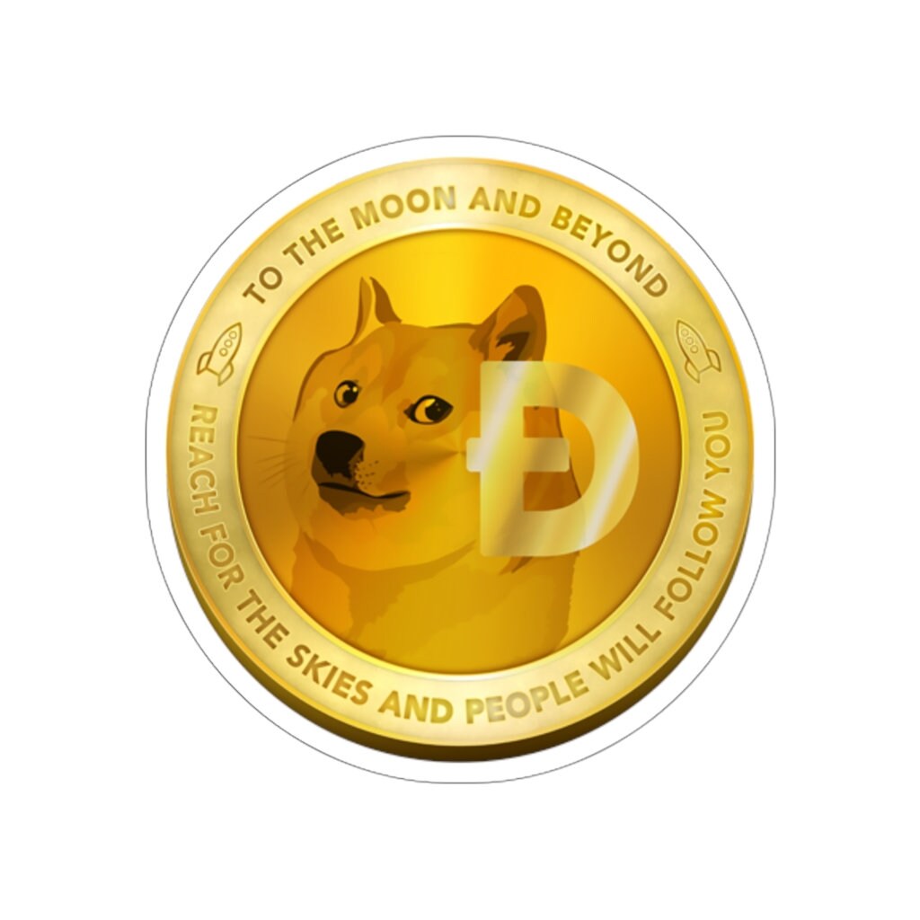 Doge Coin Crypto Kiss-cut Sticker - Etsy Canada