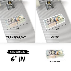 Stack of Hundred Dollar Bills Money Sticker - Etsy