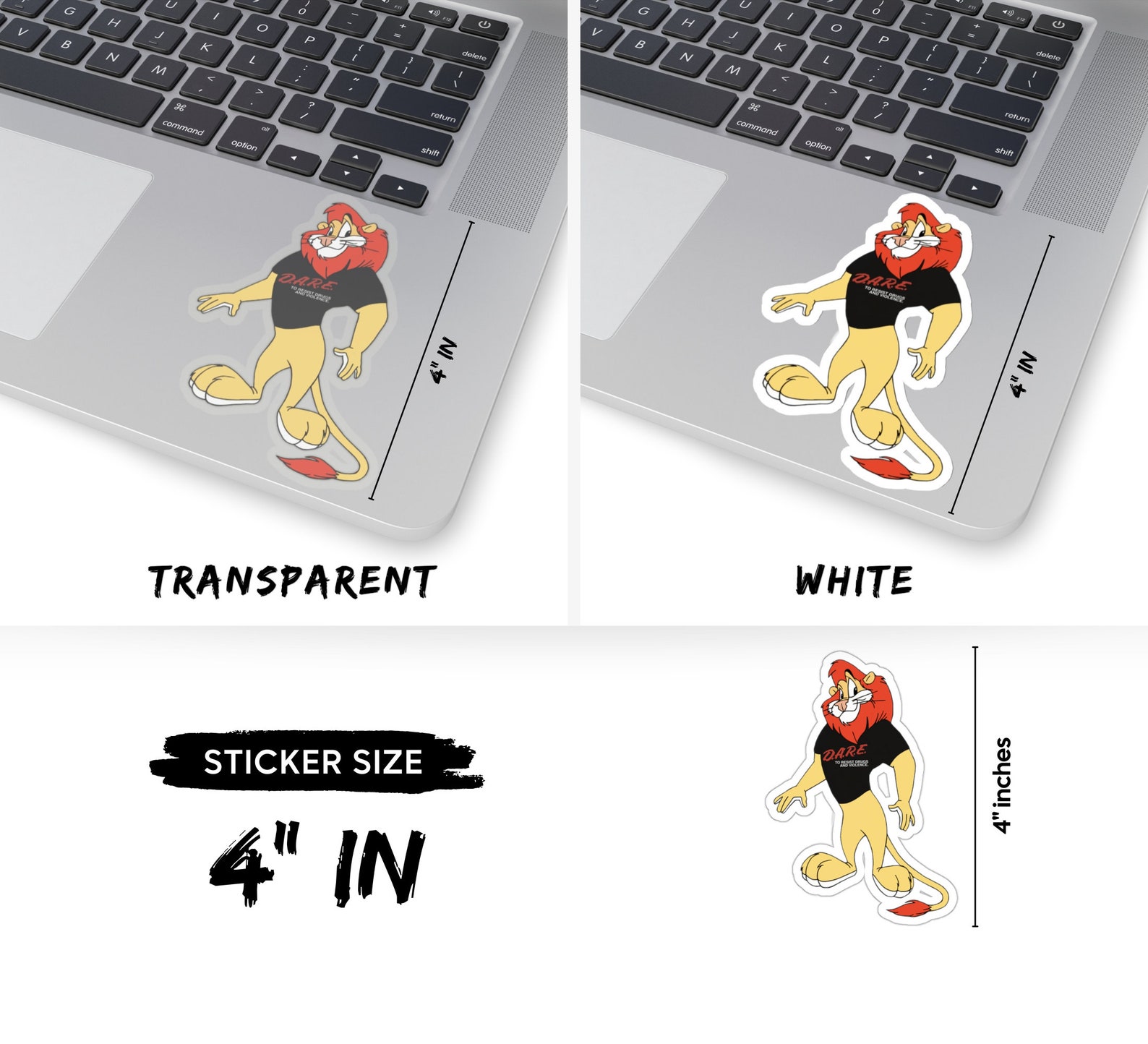 Daren the Lion DARE Program Mascot Kiss-cut Sticker - Etsy