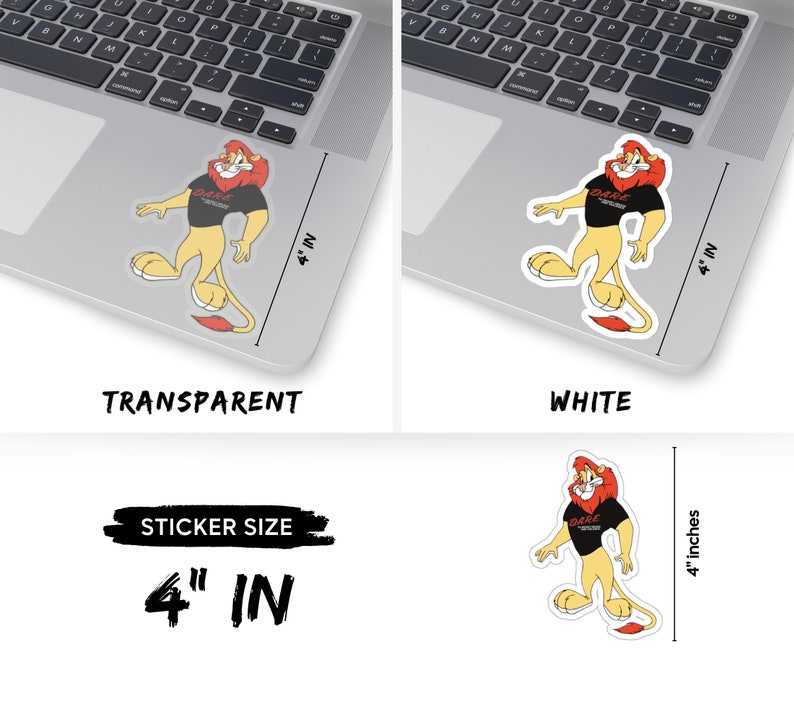 Daren the Lion DARE Program Mascot Kiss-cut Sticker - Etsy