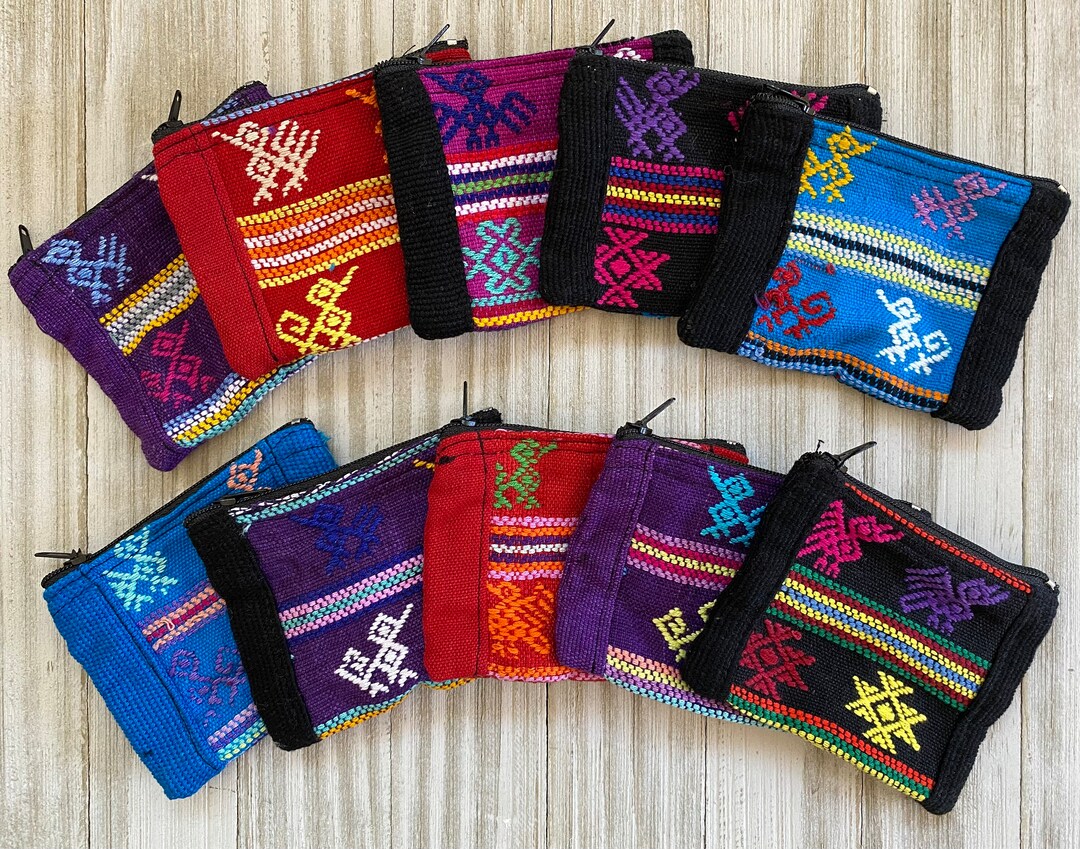 Colorful Small Guatemalan Mayan Bird Zippered Rosary Pouch/coin Purse ...