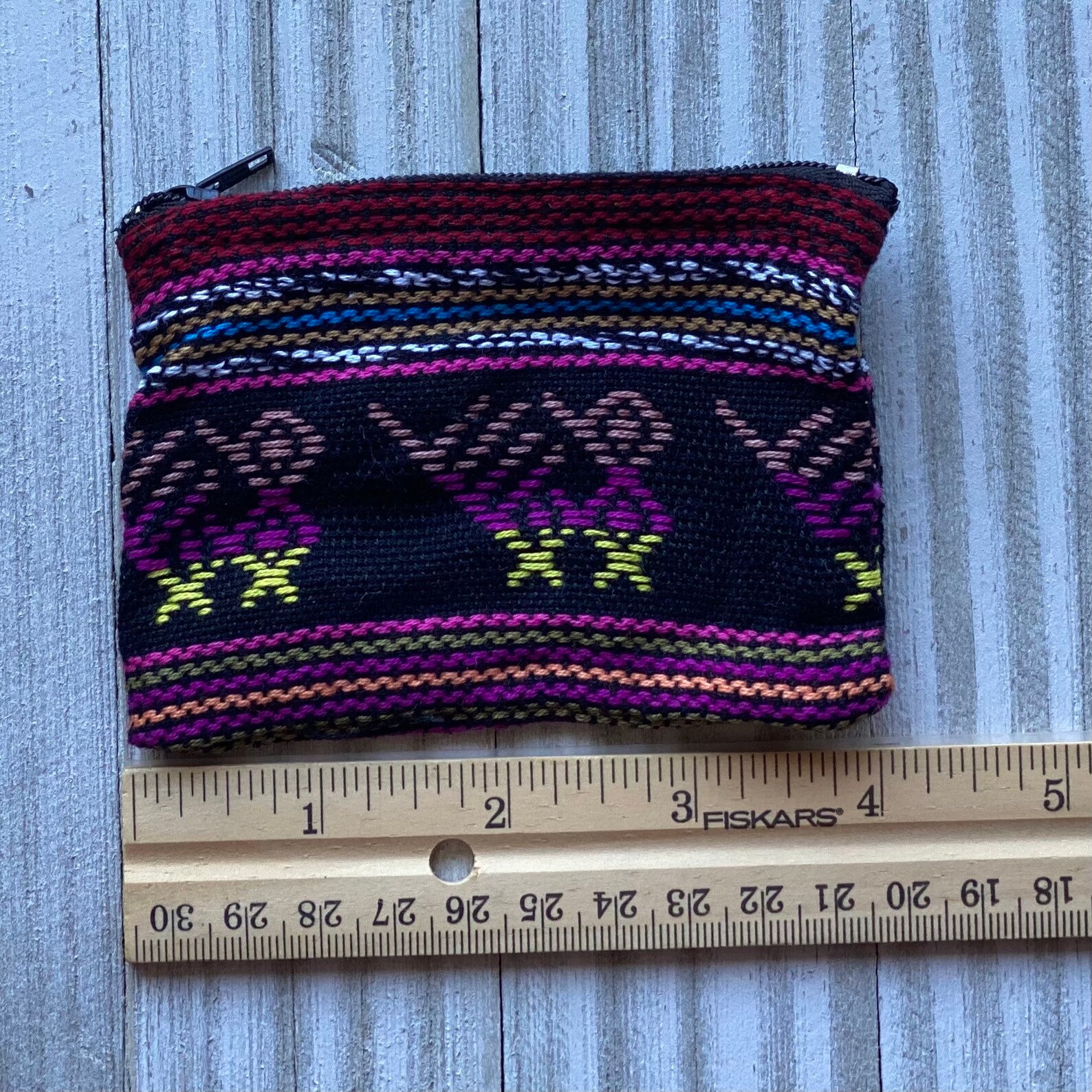 Colorful Small Guatemalan Mayan Bird Zippered Rosary Pouch/coin Purse ...