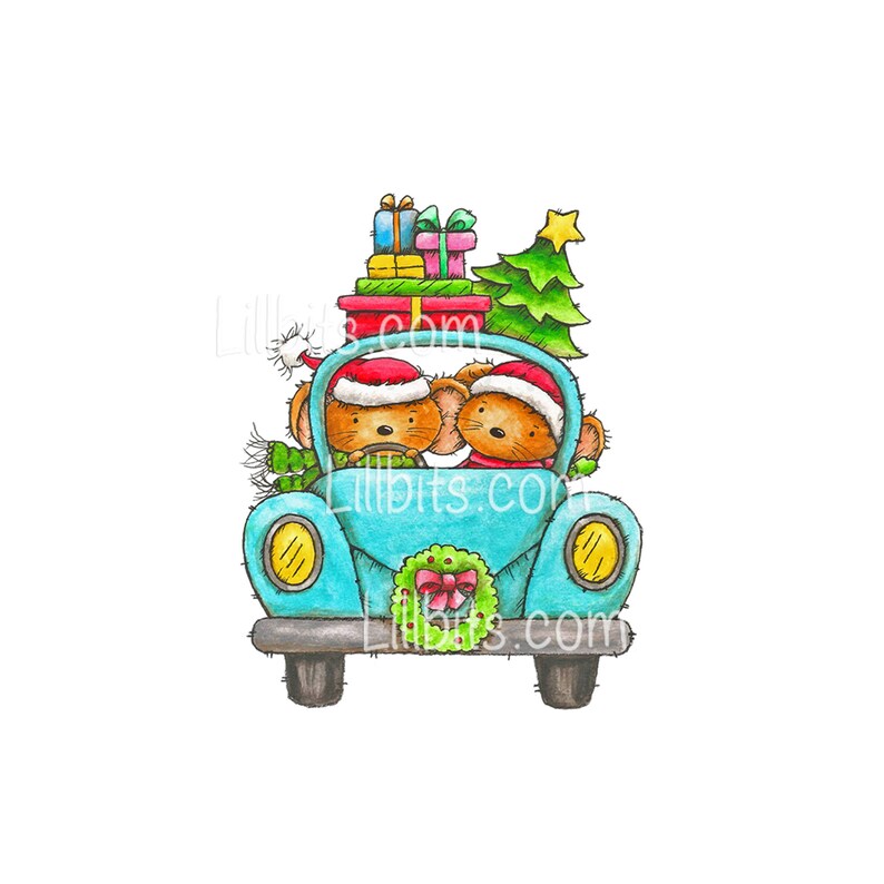 Merry Christmouse Sticker Collection Lillbits Sticker Sets | Etsy UK