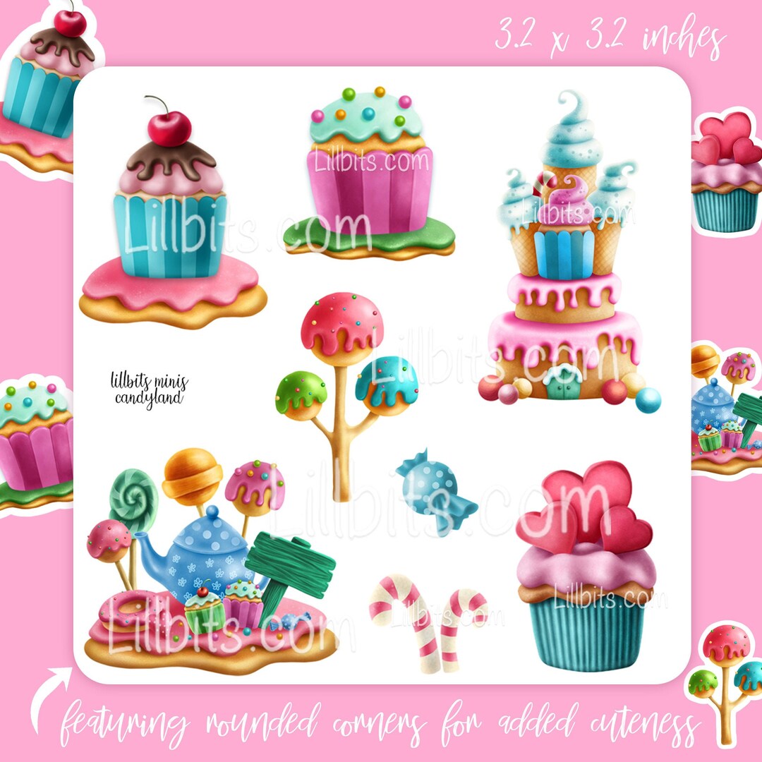 Lillbits Minis Candy Land Stickers Cute Stickers Sheets Minis Sweets ...