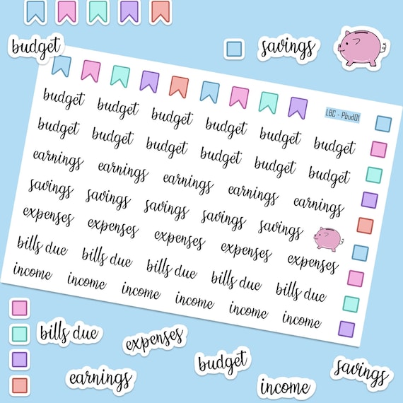 Planner Stickers Budget Planner Stickers Expenses and | Etsy