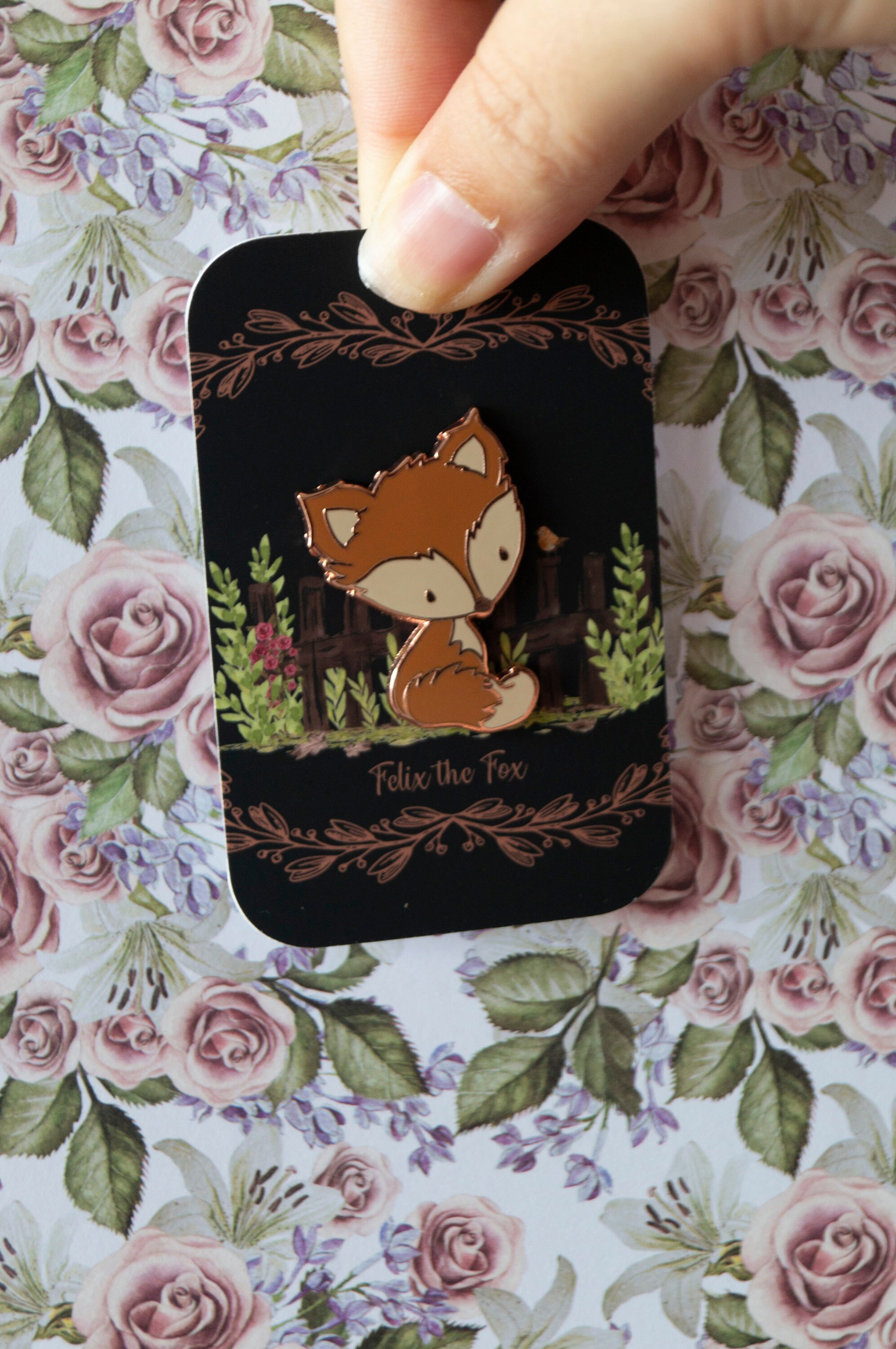 Felix the Fox Enamel Pin Woodland Animals Lillbits - Etsy UK