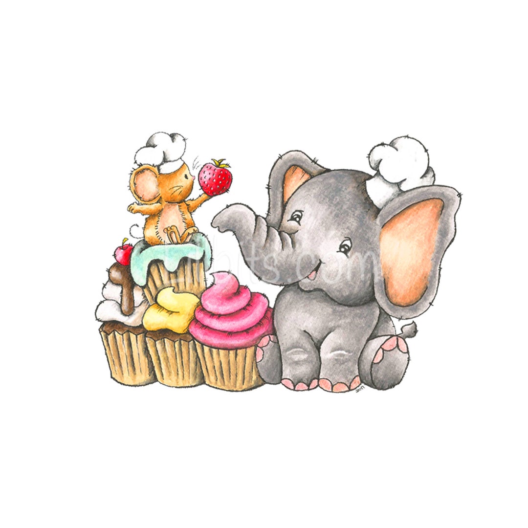 Cute Sticker Sheet - Little Ellie Stickers Set 2 - Elephant Stickers ...