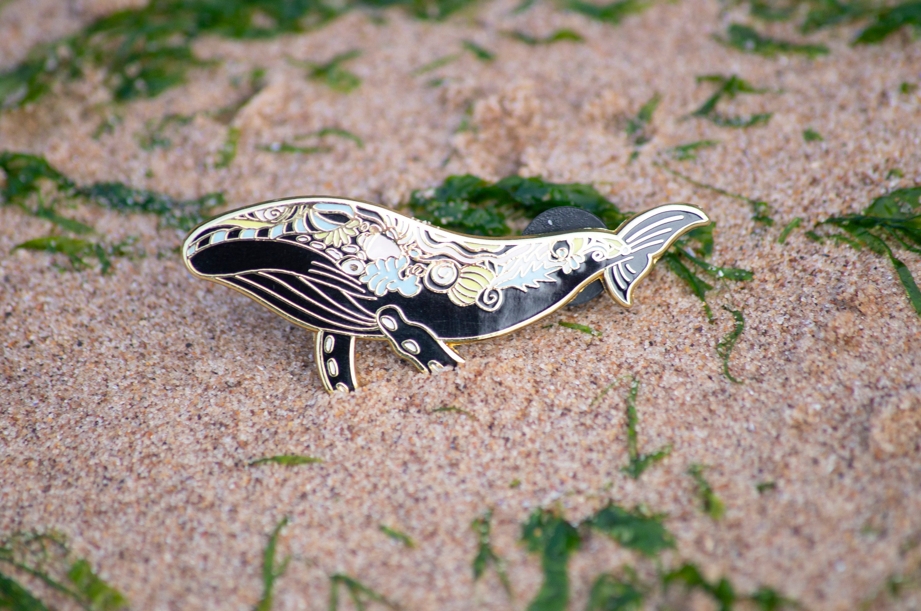 Harmony Whale Enamel Pin Lillbits Whale Pin - Etsy