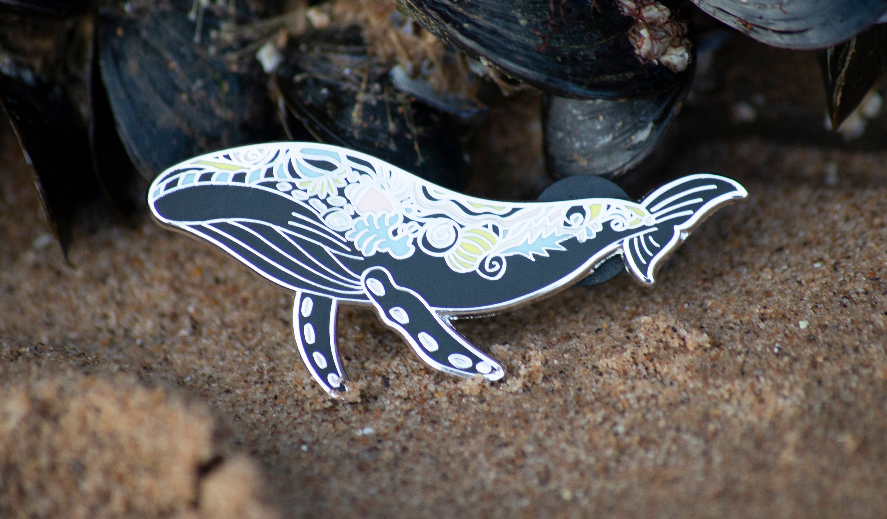 Harmony Whale Enamel Pin Lillbits Whale Pin - Etsy