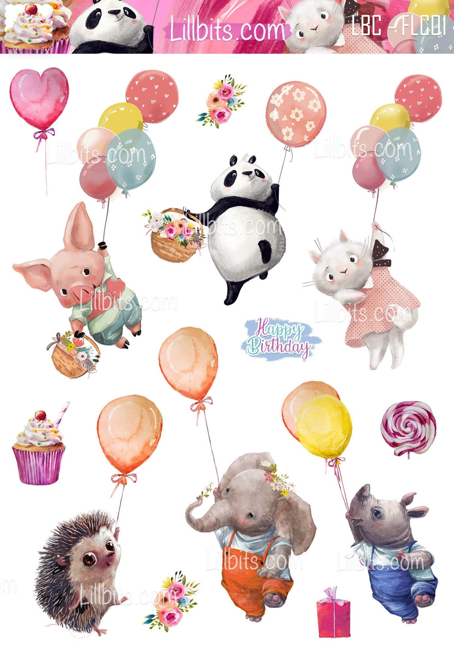 Cute Sticker Sheets Floating Cuties Lillbits Creations - Etsy UK