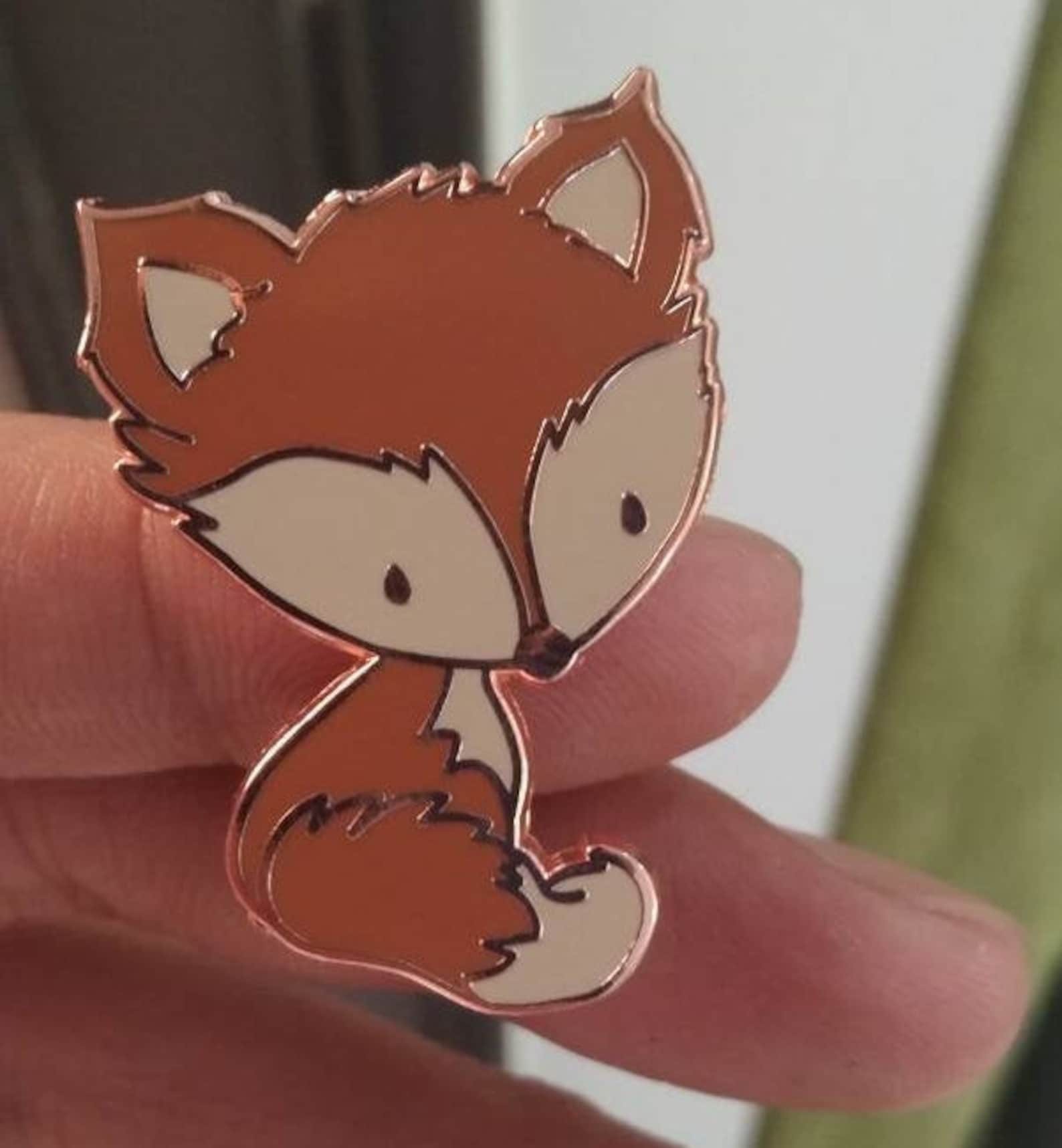 Felix the Fox Enamel Pin Woodland Animals Lillbits - Etsy