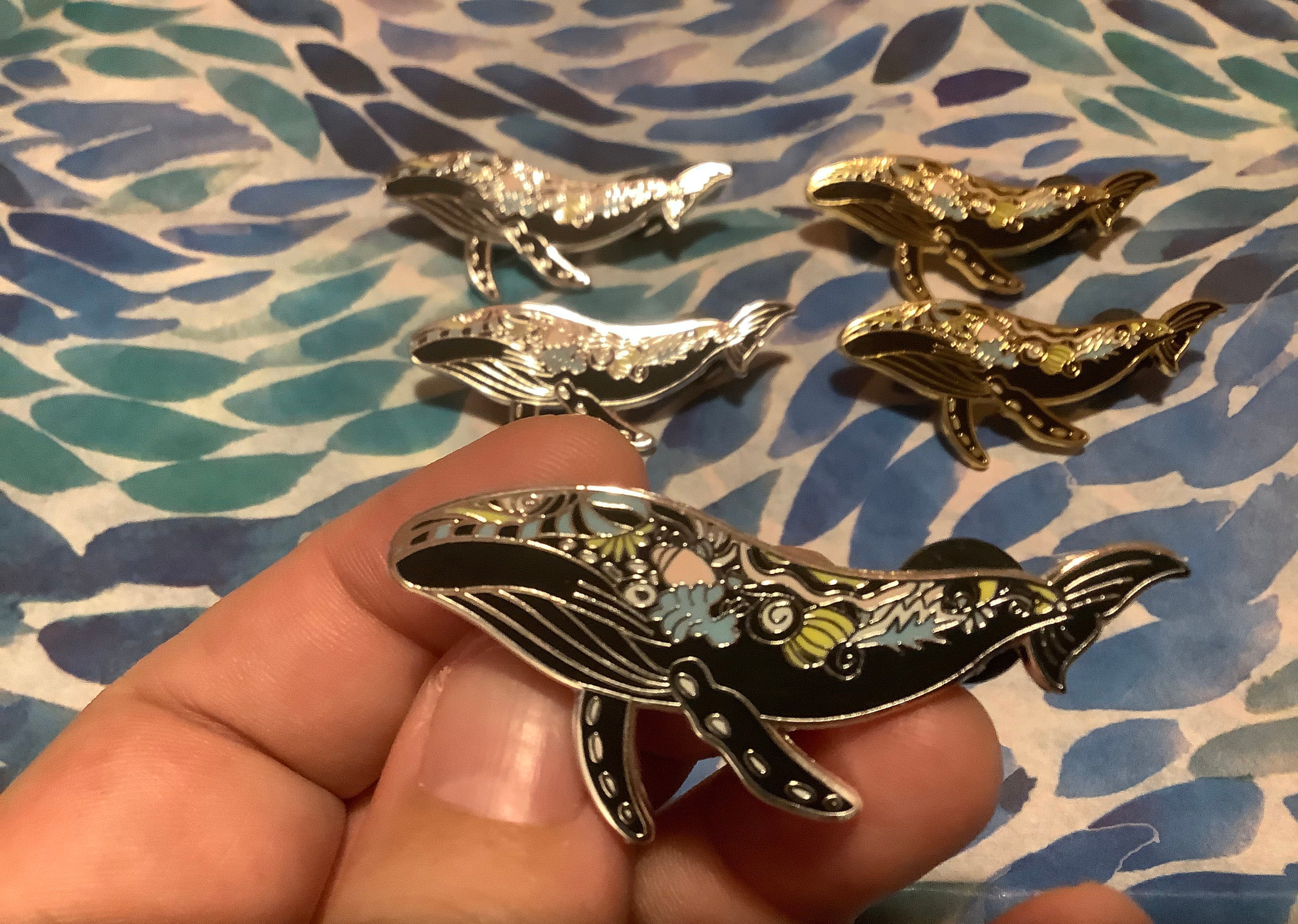 Harmony Whale Enamel Pin Lillbits Whale Pin - Etsy
