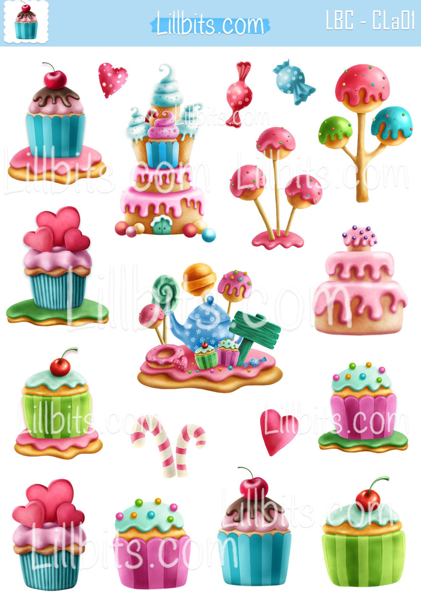 Candy Land - Cute Stickers - Lillbits- Sweet Candy Land Stickers ...
