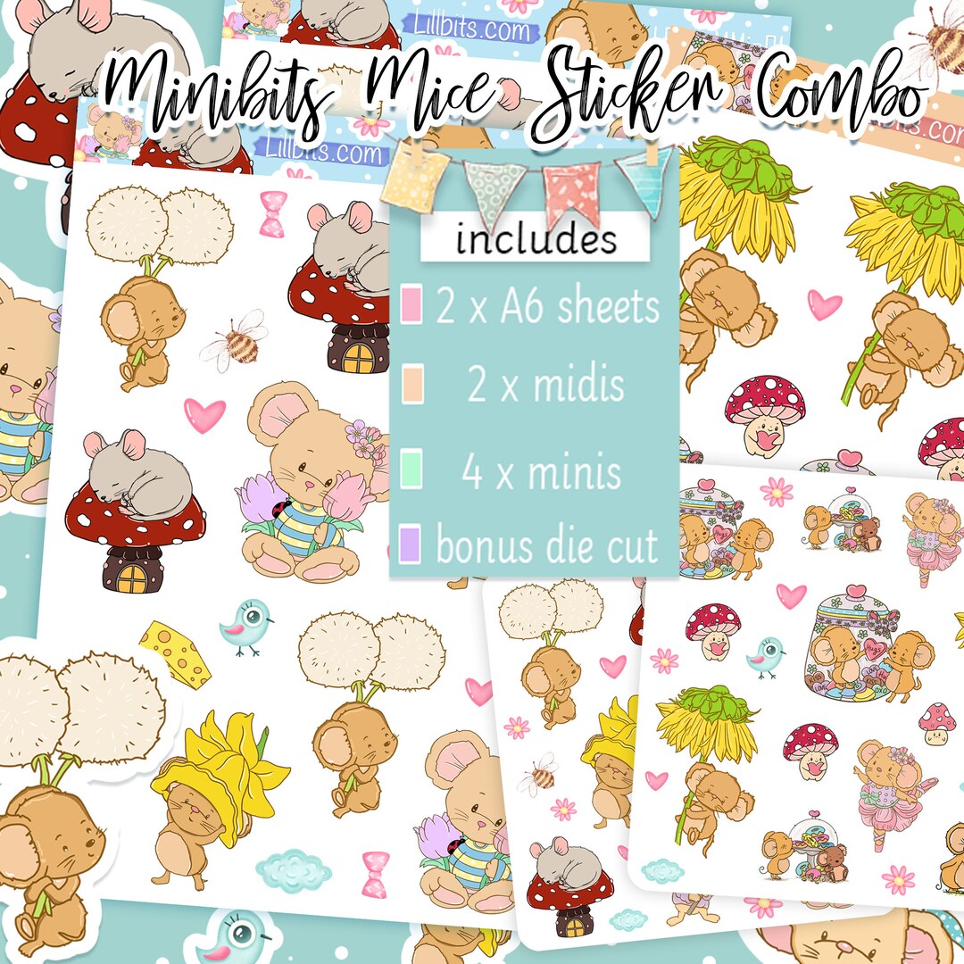 Minibits Mice Sticker Bundle - Etsy