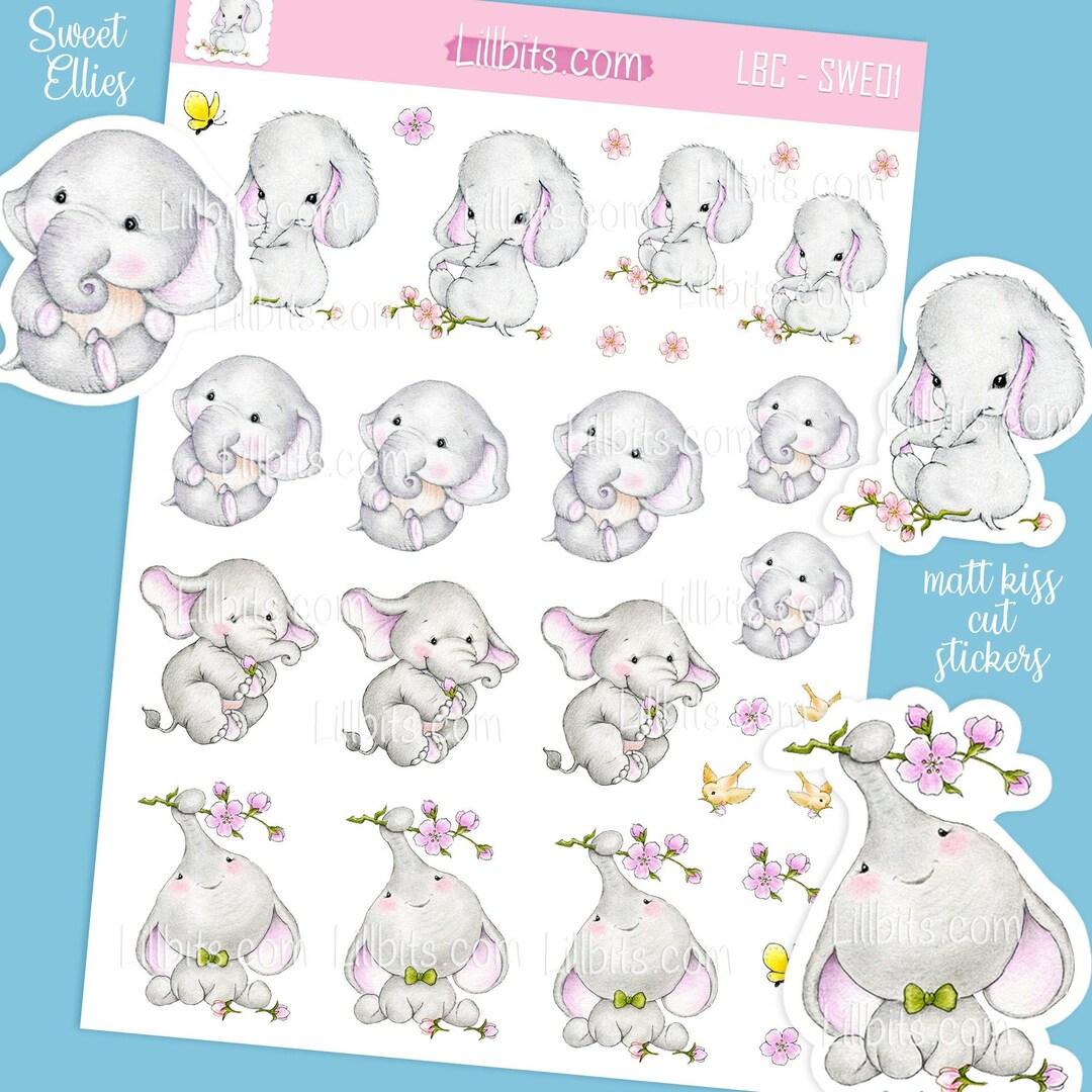 Cute Sticker Sheets Sweet Ellie Stickers Lillbits Creations Planner ...