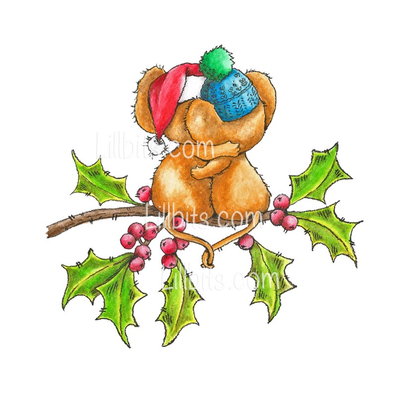 Merry Christmouse Sticker Collection Lillbits Sticker Sets | Etsy UK