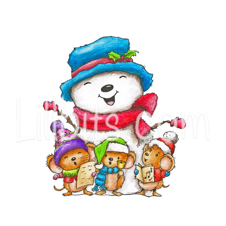 Merry Christmouse Sticker Collection Lillbits Sticker Sets | Etsy UK