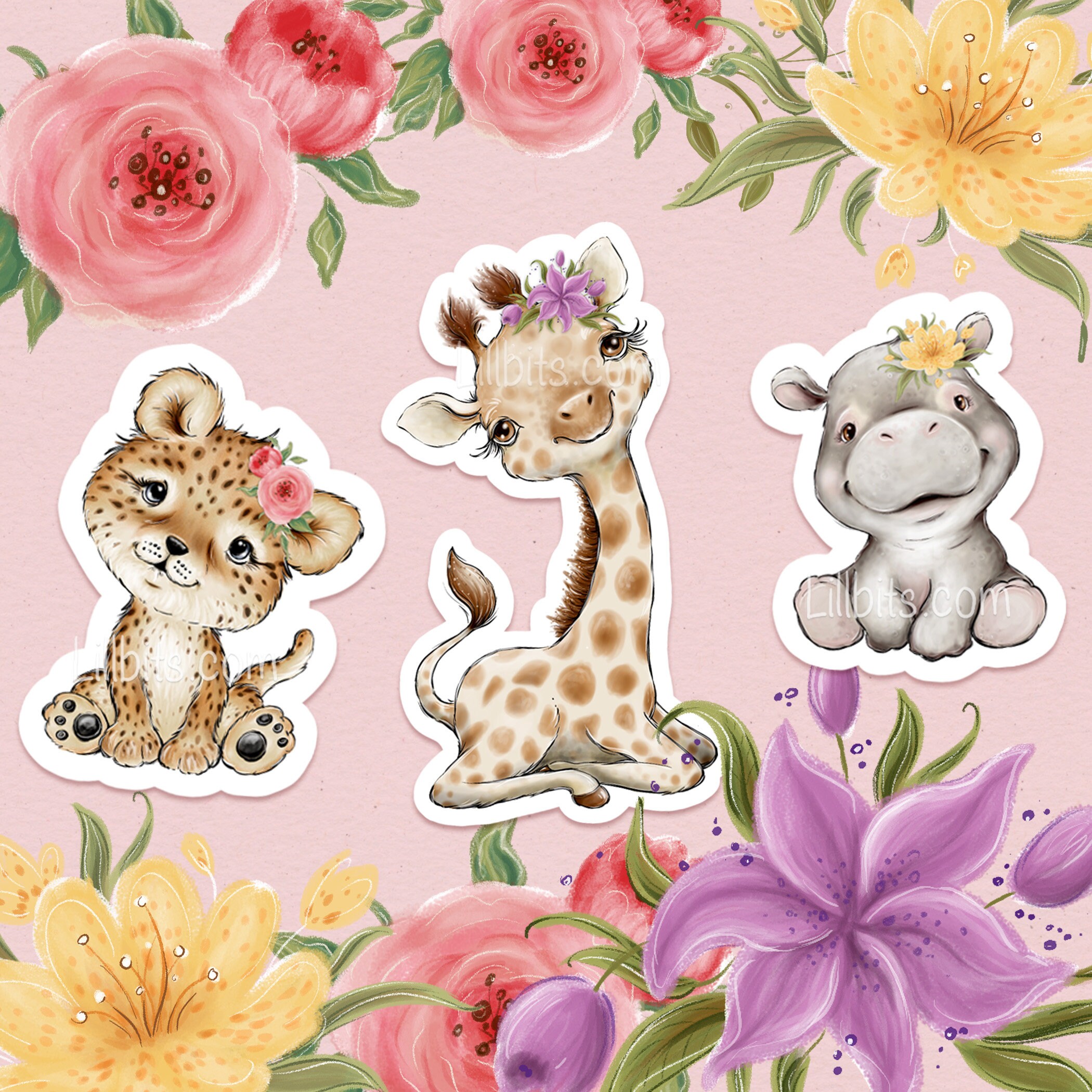 Lill Baby Animals 2 - Cute Stickers Sheets - Lillbits Creations ...