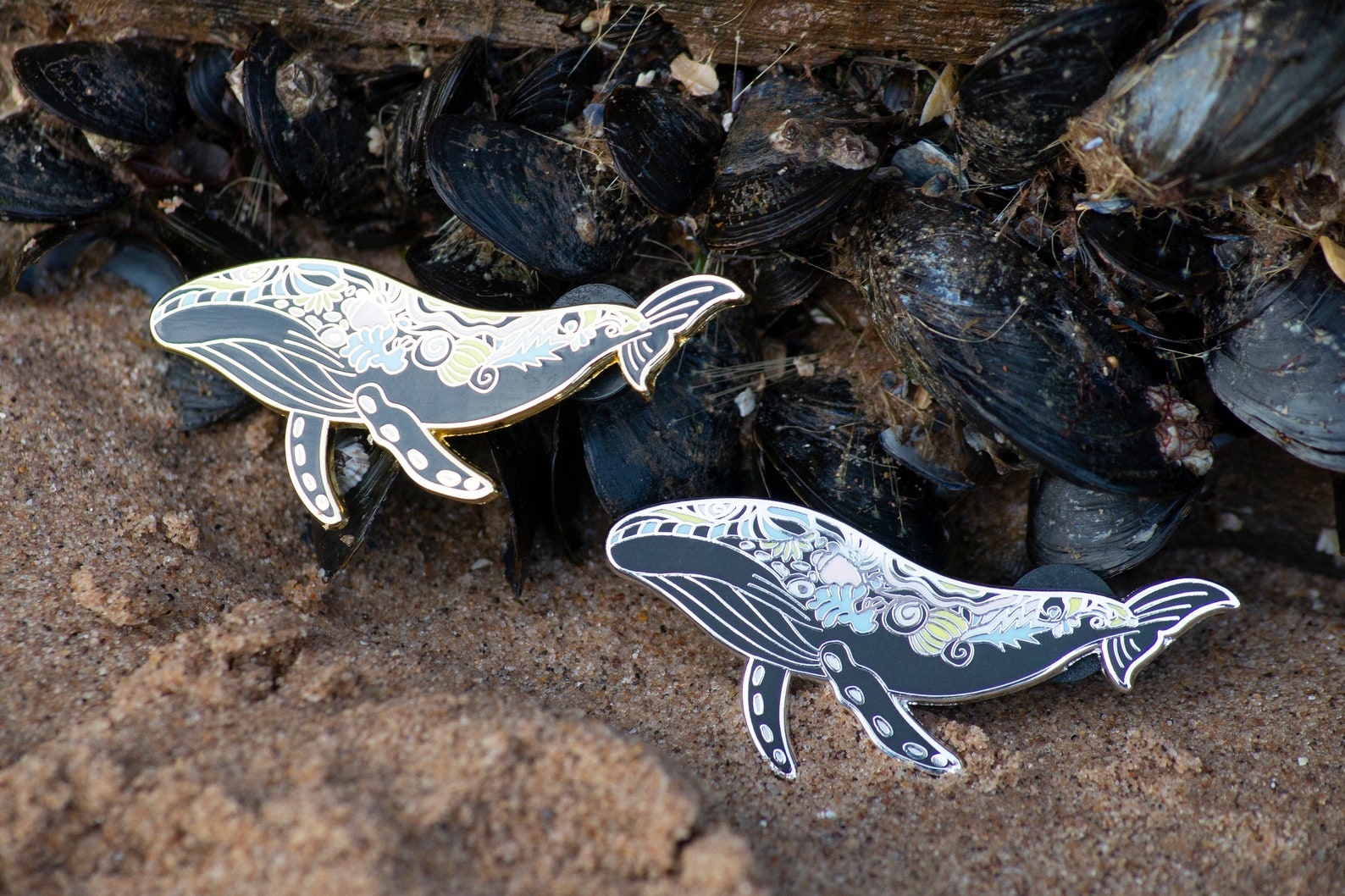 Harmony Whale Enamel Pin Lillbits Whale Pin - Etsy