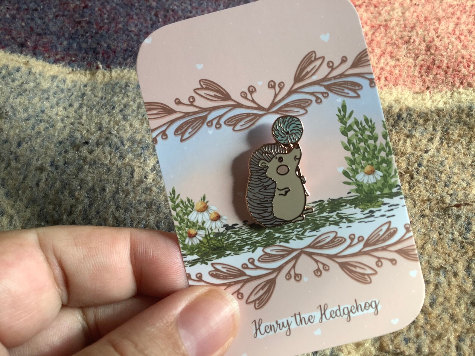 Henry the Hedgehog Cute Hedgehog Enamel Pin - Etsy