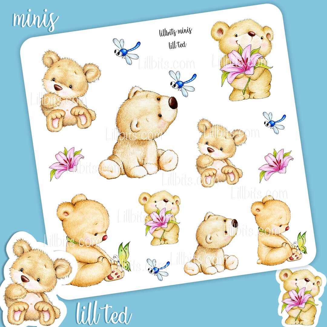 Lillbits Minis Stickers - Lill Ted - Lillbits - Planner Stickers ...
