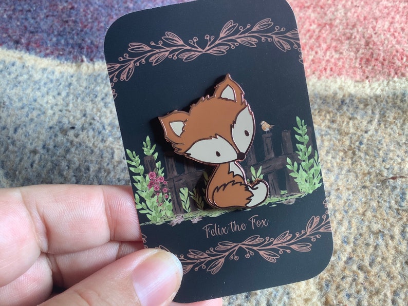 Felix the Fox - Enamel Pin - Woodland Animals - Lillbits Creations ...