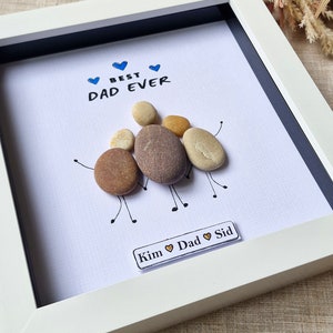 Personalised Fathers Day Pebble Art Gift, 1st Fathers Day Gift, Dad ...