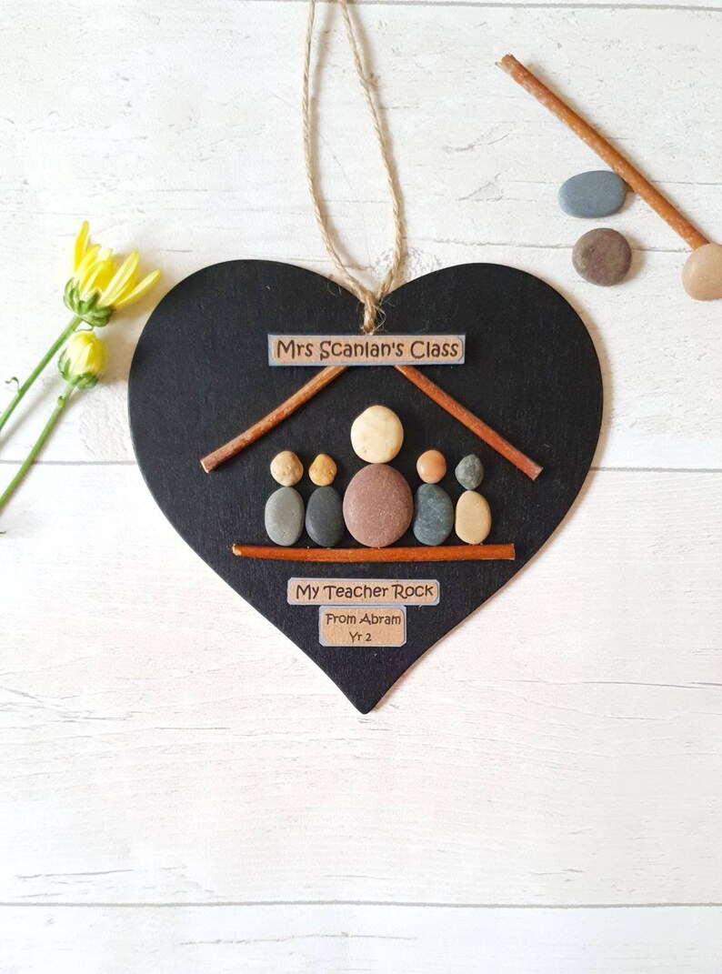 Thank You Teacher / Childminder Gift Best Teacher Pebble Art | Etsy UK