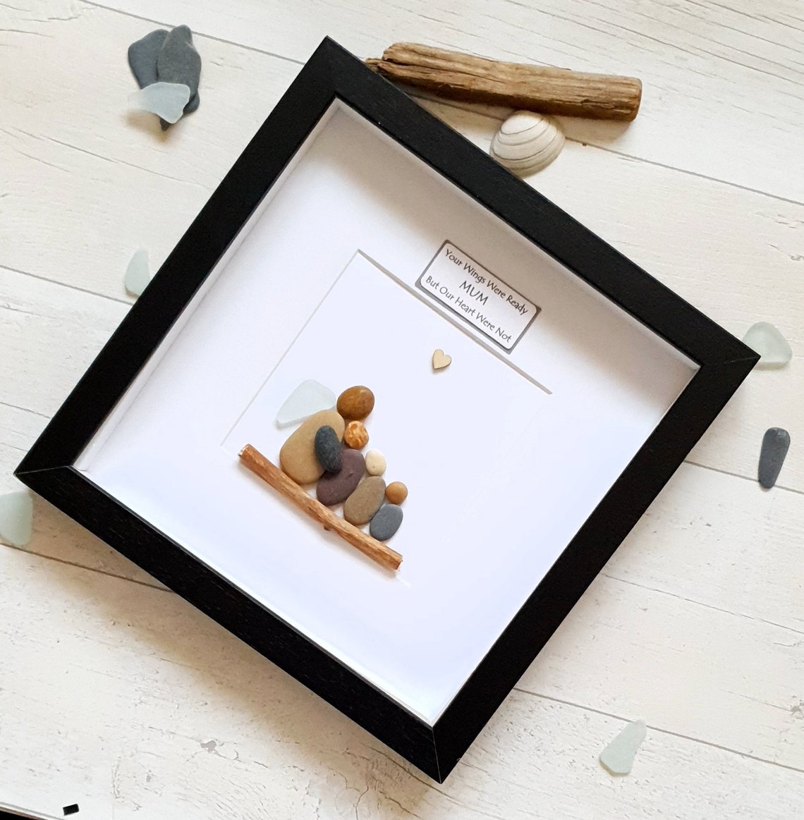 Personalised Memorial Pebble Art, Funeral Pebble Art, Lost Loved One ...