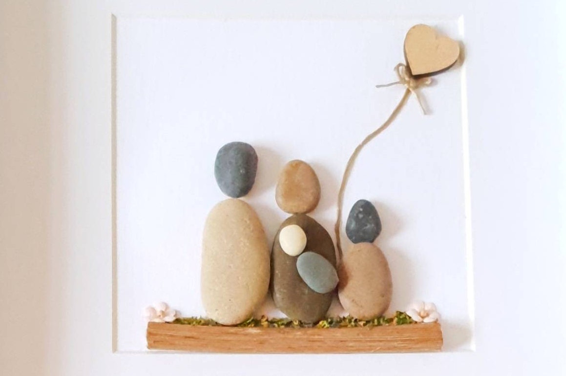 Personalised Family Pebble Art Picture Family Pebble Art - Etsy UK
