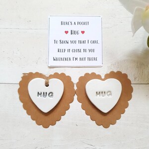 Handmade Clay Pocket Hug, Sending A Hug, Letter Box Gift, Sending You A ...
