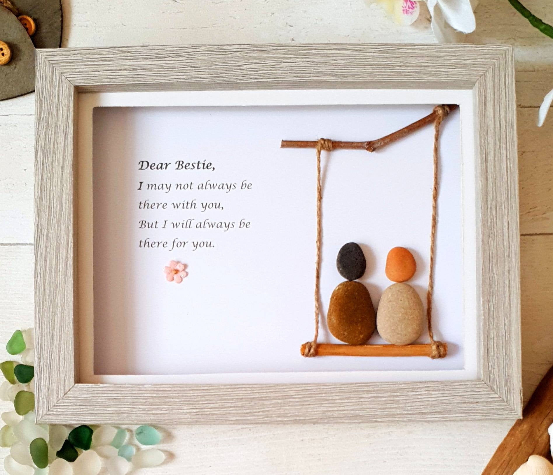 Pebble Work Box Frame, Best Friend Gift Sister Gift Best Friend Sister ...