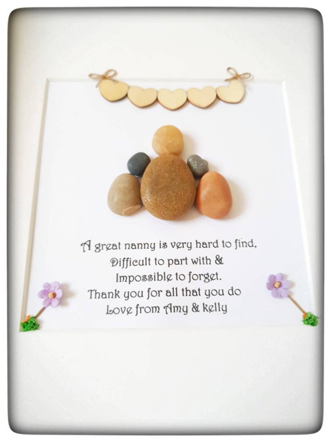 Personalized Nanny Pebble Art Gift - Thank You Keepsake - Etsy